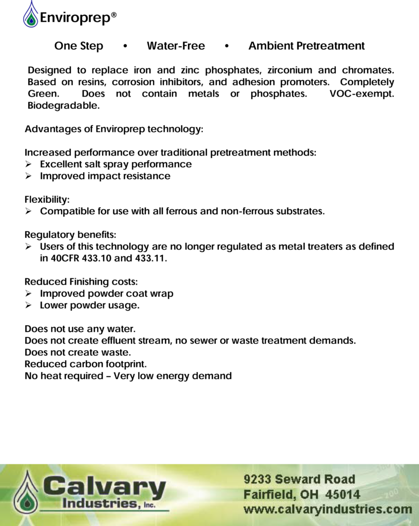 Enviroprep-brochure - Calvary Industries